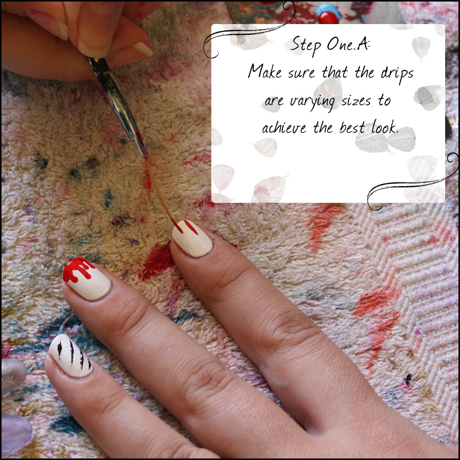 Mommy Does Her Nails: Blood and Scratches Tutorial Part 2: Blood Drips