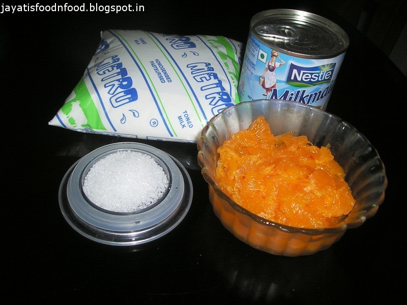 Jayati's Food Journey - Enjoy!!!: Kheer Komla - Orange Milk Pudding