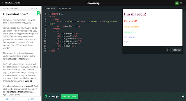 Hey, I'm Jesslyn.: Code Academy : Html & Css | CSS An Overview