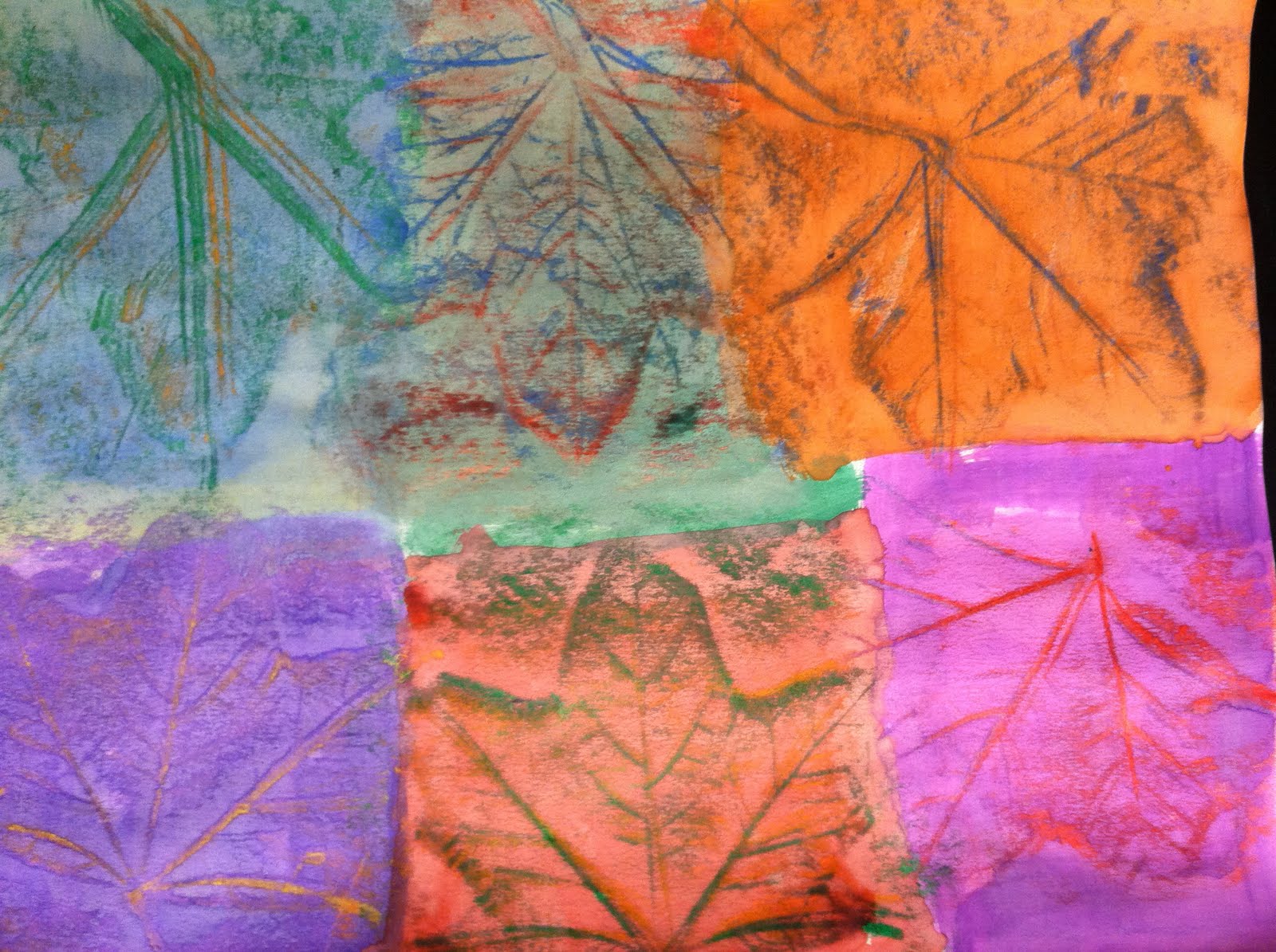 ART at NTA !: Leaf Texture Rubbings