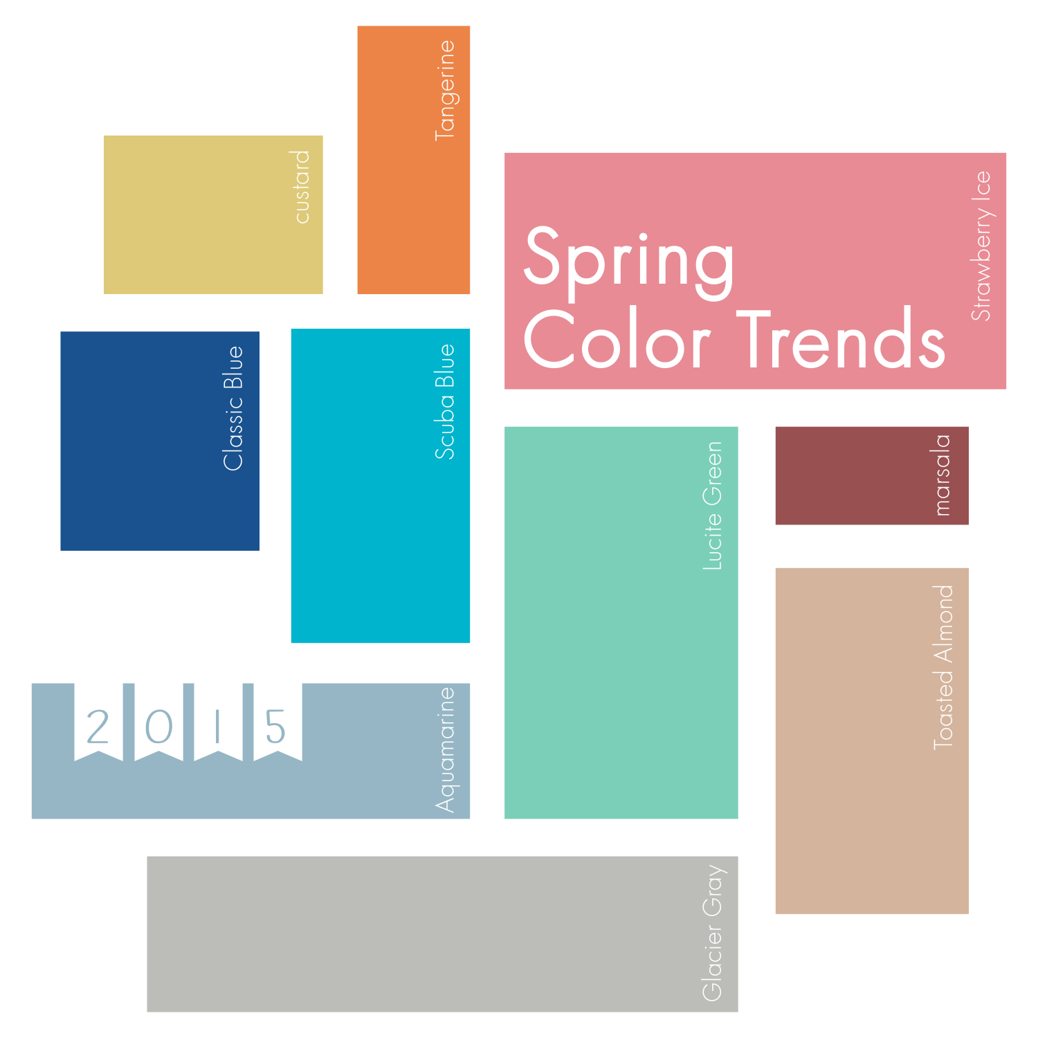 Modern Typography: Pantone Spring Color Trends 2015