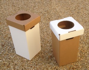 Carton Kit - Créations Objets et Meubles 100 % Carton: Poubelles de tri ...