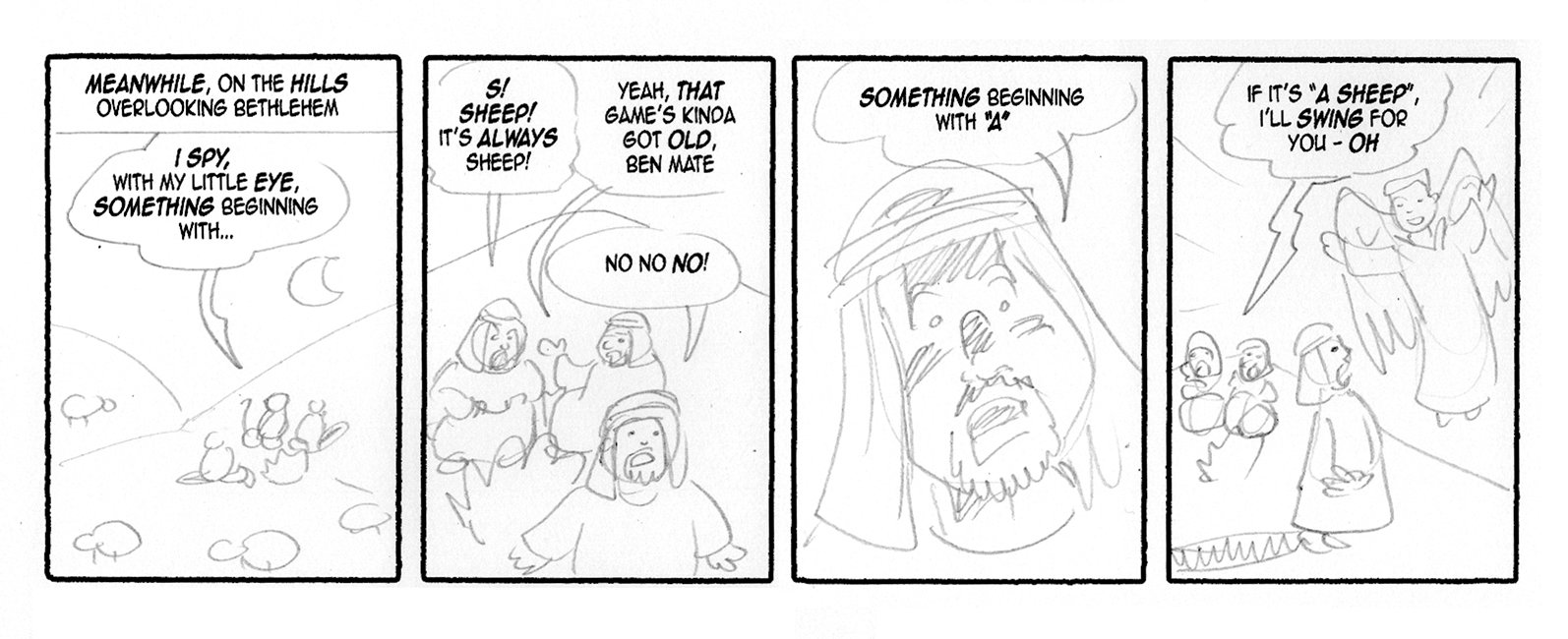 Kev F comic art: The Nativity - script written