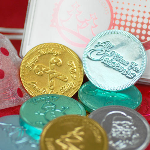 Personalized Holiday Chocolate Coins | FashionBridesMaid