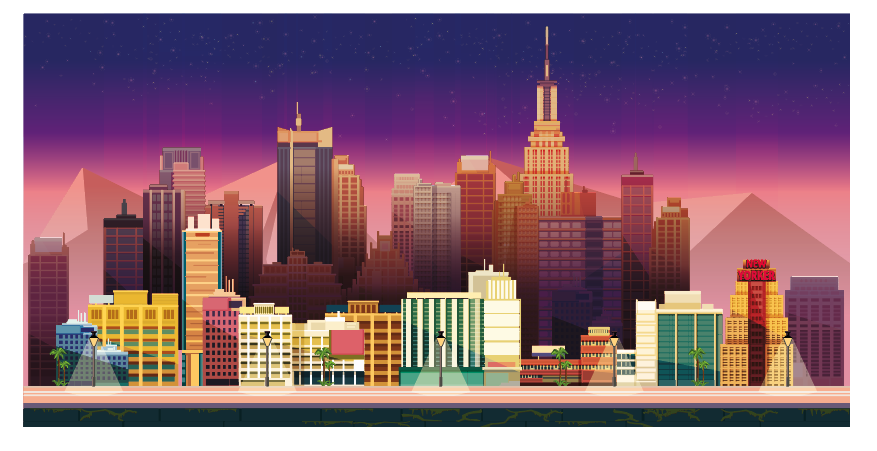 City Game Backgrounds Set | Reskin Free Graphic