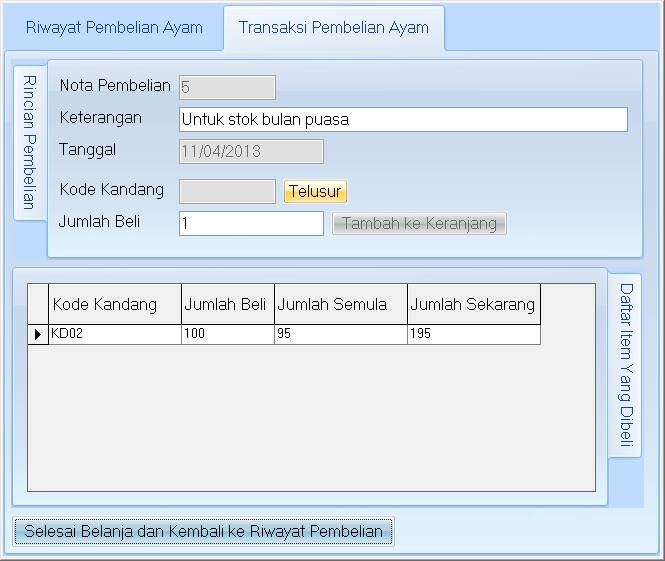 Source Code Aplikasi Penjualan Ayam Menggunakan VB6 dan Ms Access ...
