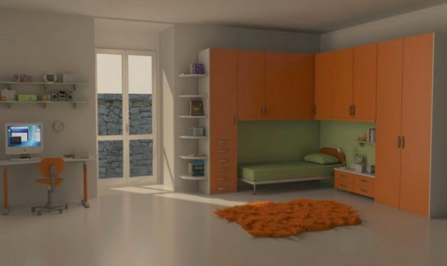 Desain Kamar Luas Dengan Simple Set Furnitur | Desain Rumah | Griya ...