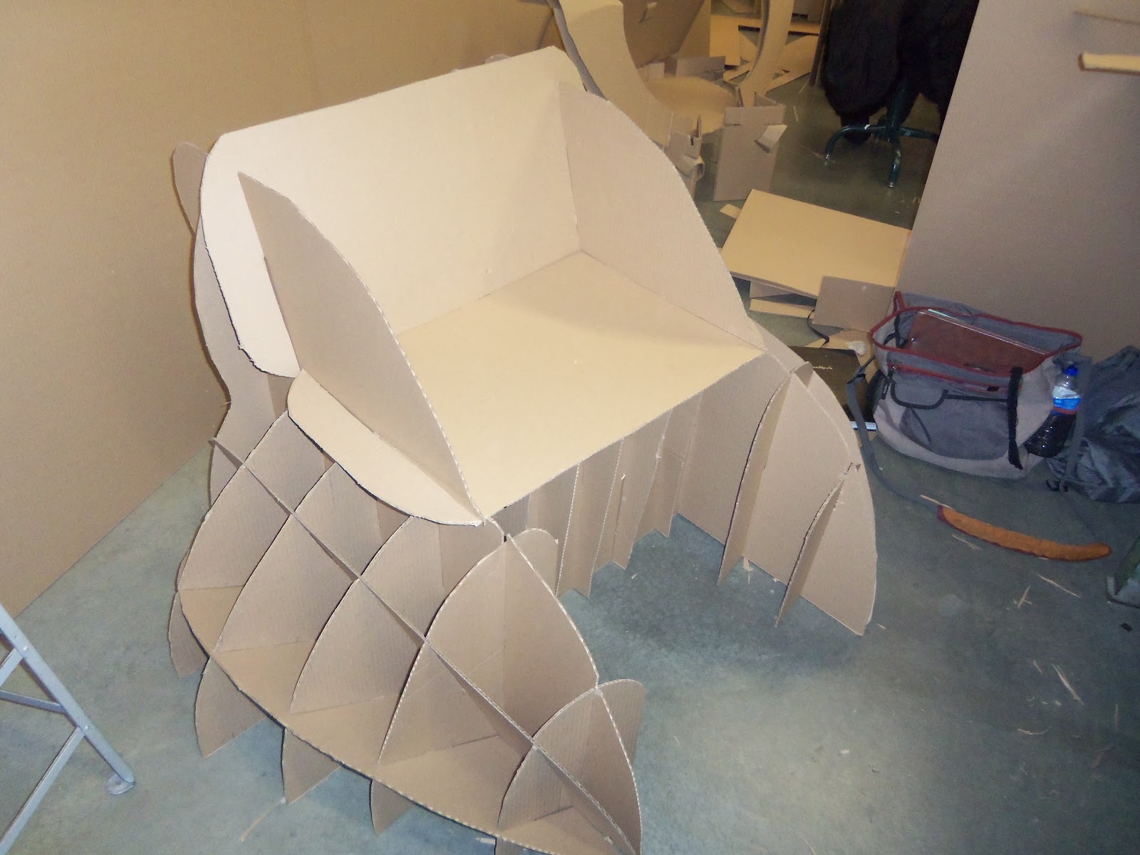 Weston's Design Blog: Cardboard Chair Final Product