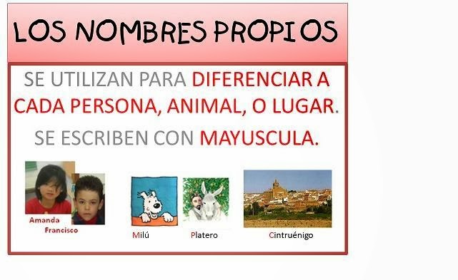 CRECEMOS: LOS NOMBRES O SUSTANTIVOS.