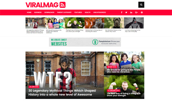 Viral Magazine Multipurpose Responsive Blogger Templates - ERA DIGITAL Pro