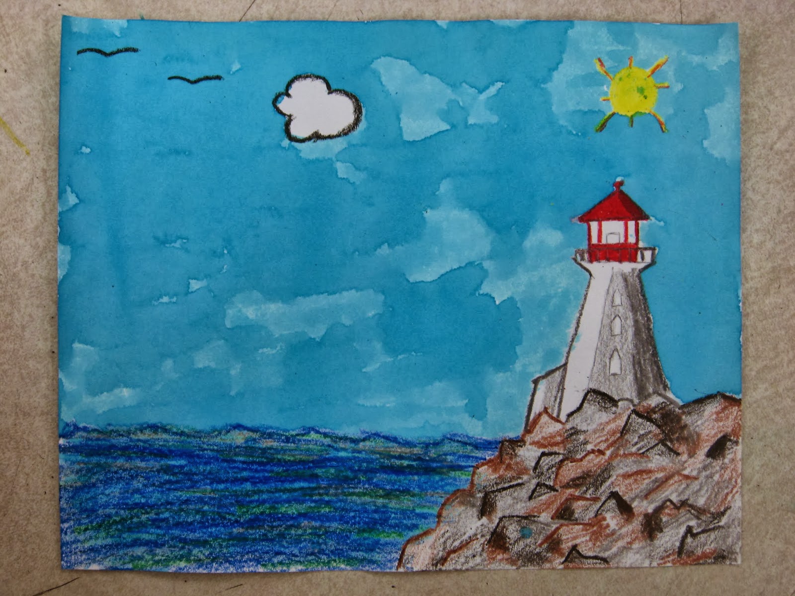 Miss Young's Art Room: 4th and 5th Grade Lighthouses