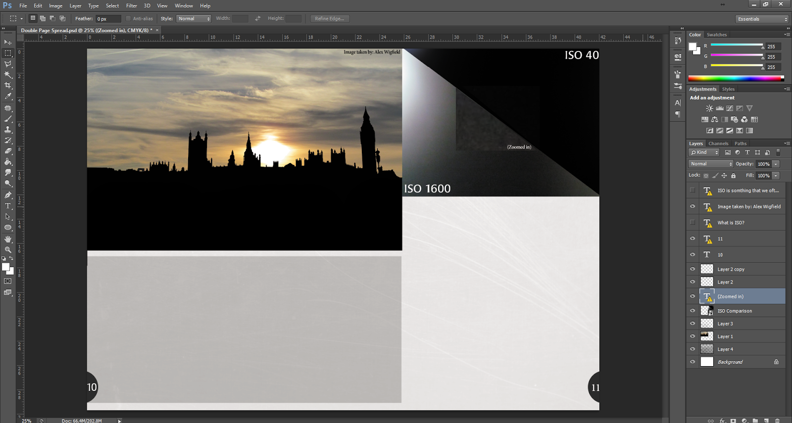 Magazine Double Page Spread - Progression