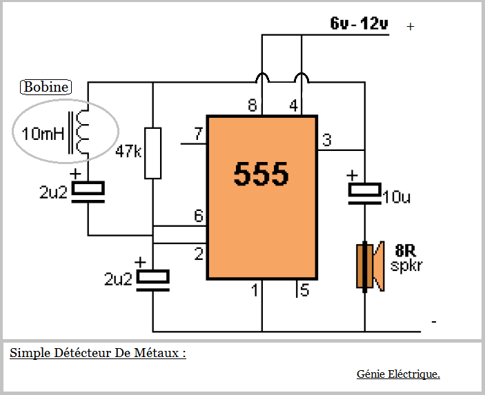 Simple Détecteur Métaux : Génie électrique