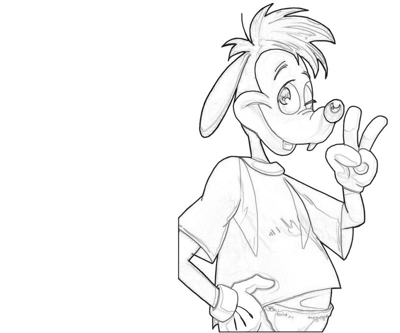 Max Goof Coloring Pages Sketch Coloring Page