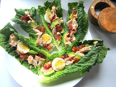 Turkey Cobb Salad Lettuce Wraps