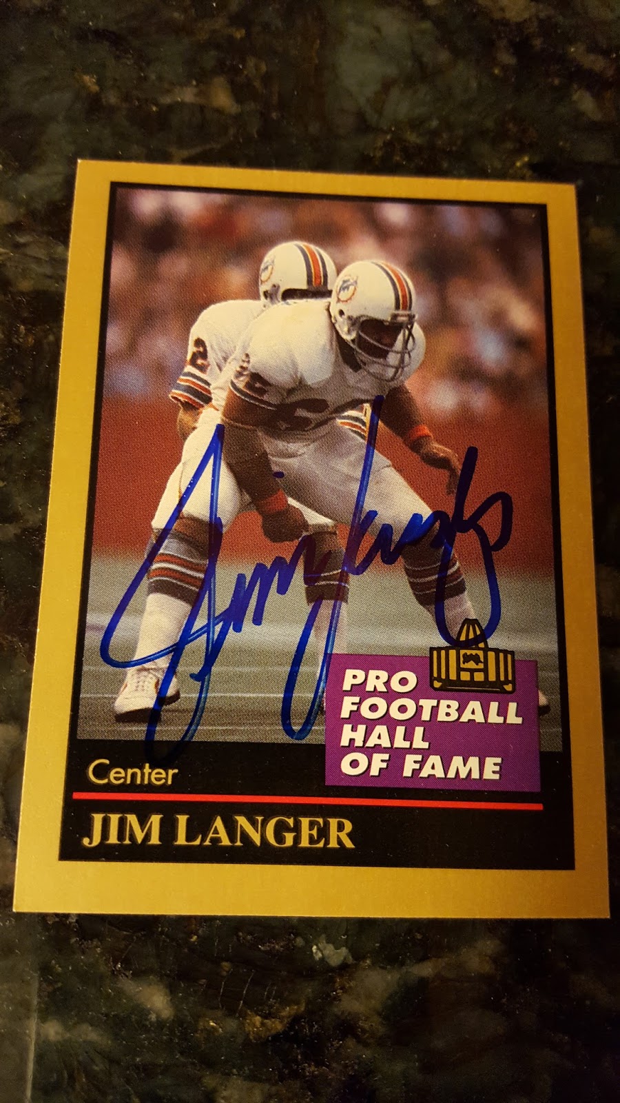 Autograph Through The Mail Athletes: Jim Langer