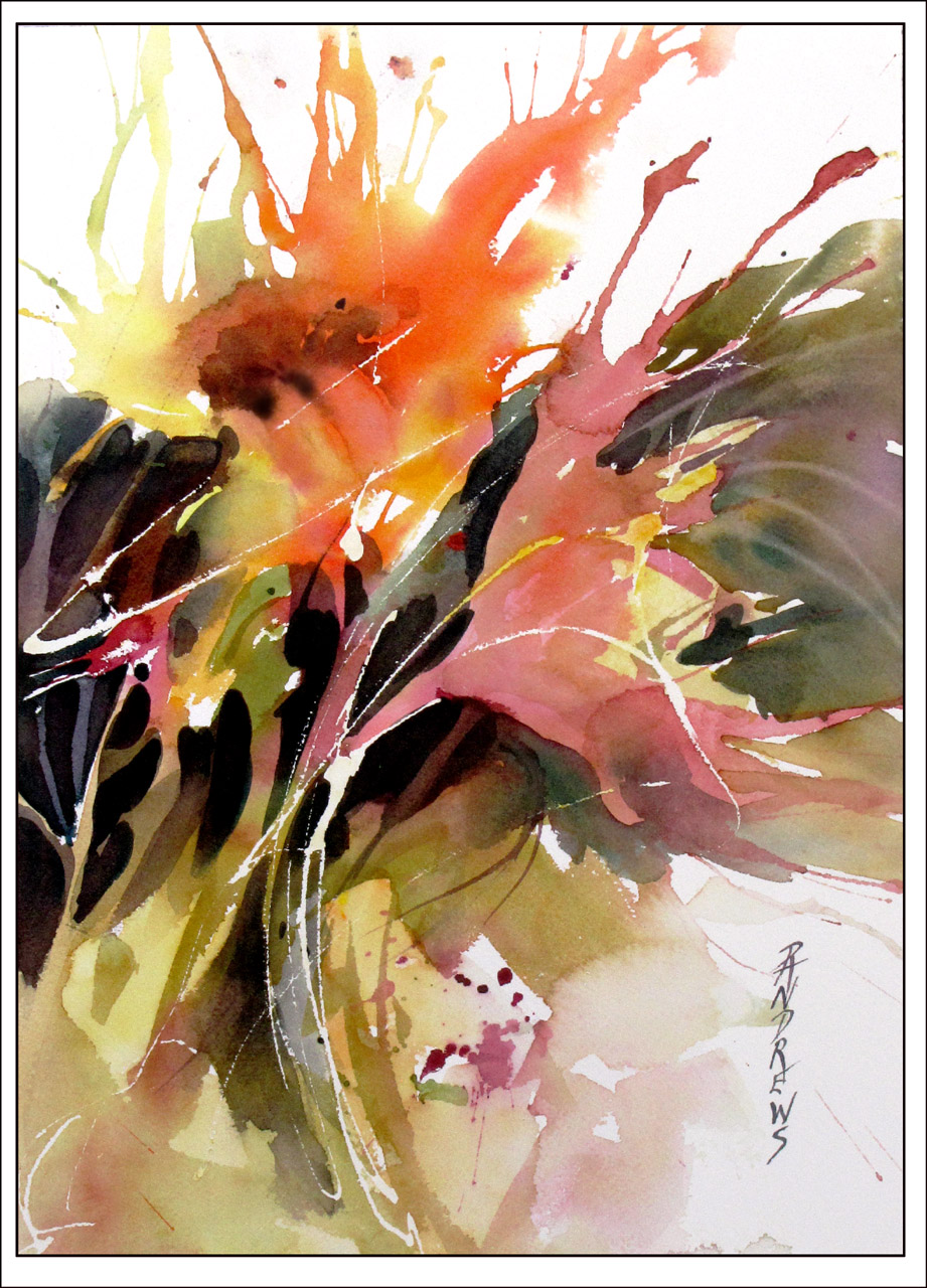 Rae Andrews : Spring Joy...Watercolor..Floral...Texas Artist...Rae Andrews