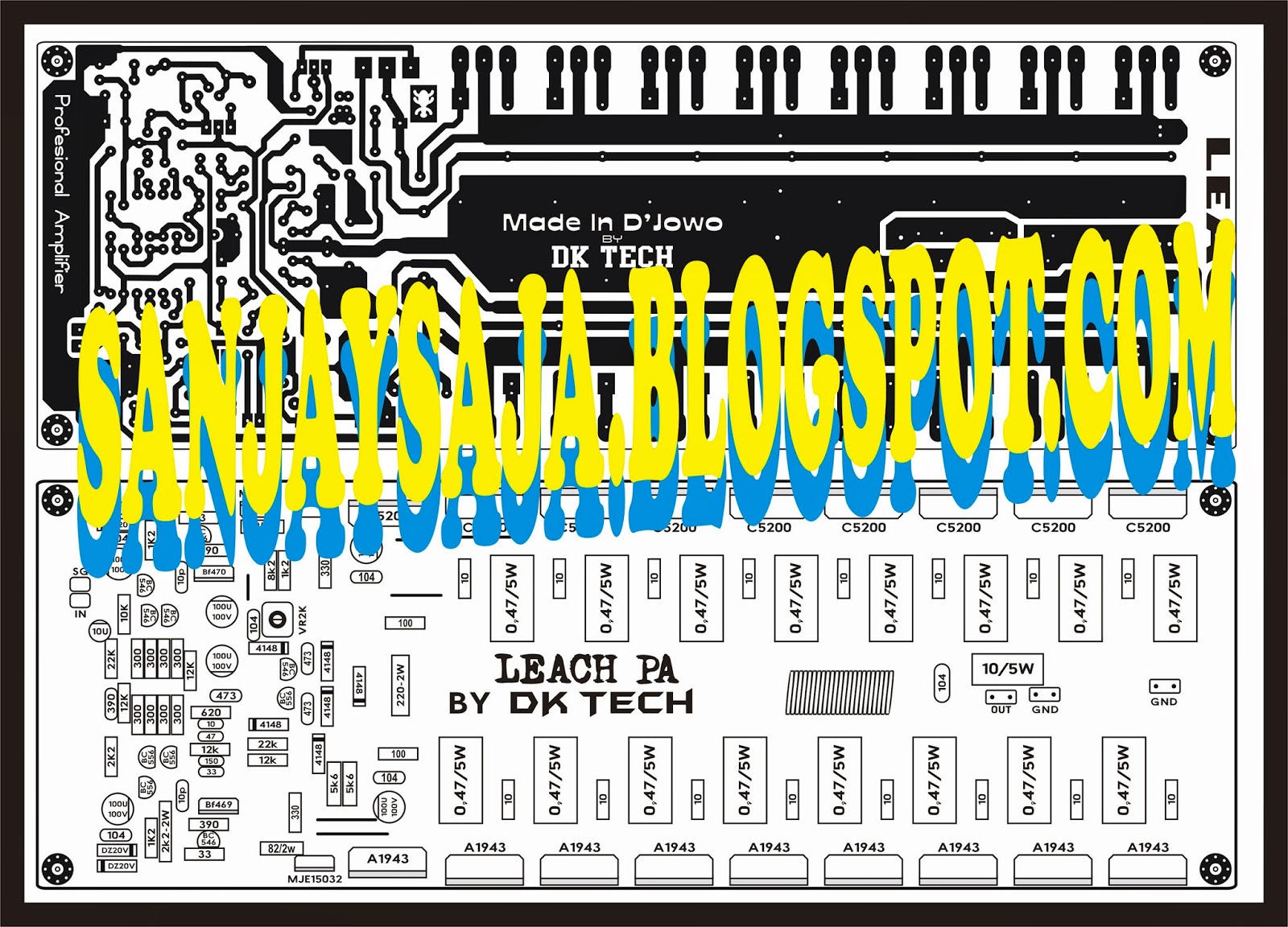 DK Tech PCB Audio Power AMPLIFIER: POWER AMP PART II