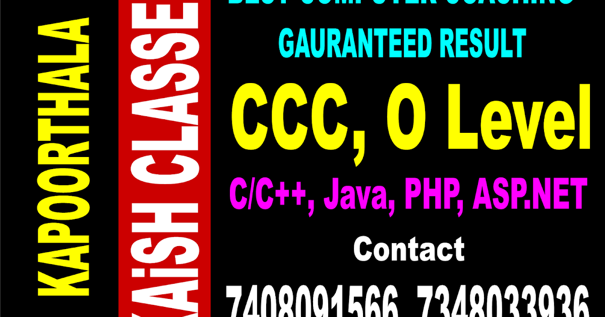 KAiSH Computer Institute | Best NIELIT O Level, CCC Computer Coaching ...