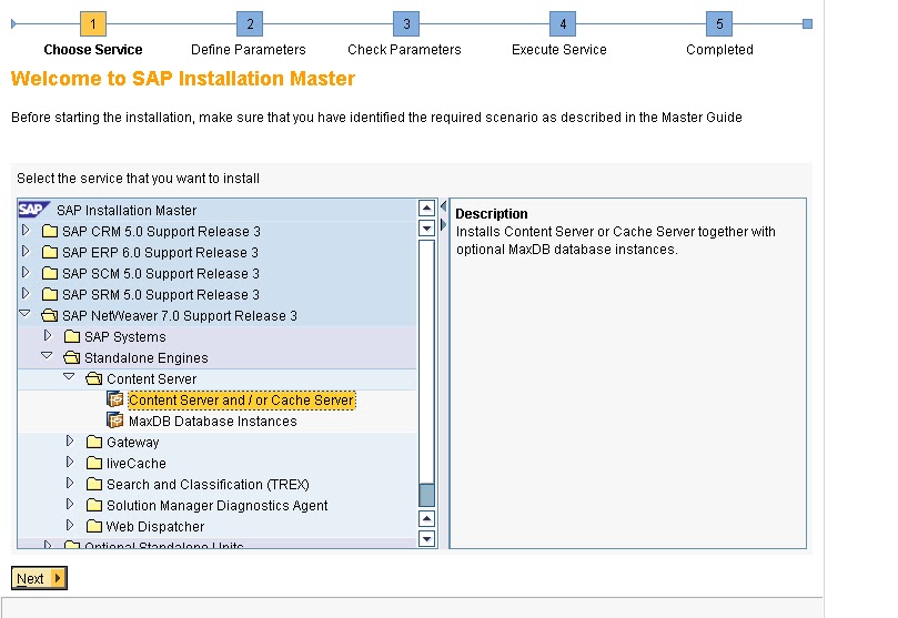 SAP tutorials: Content server installation in SAP