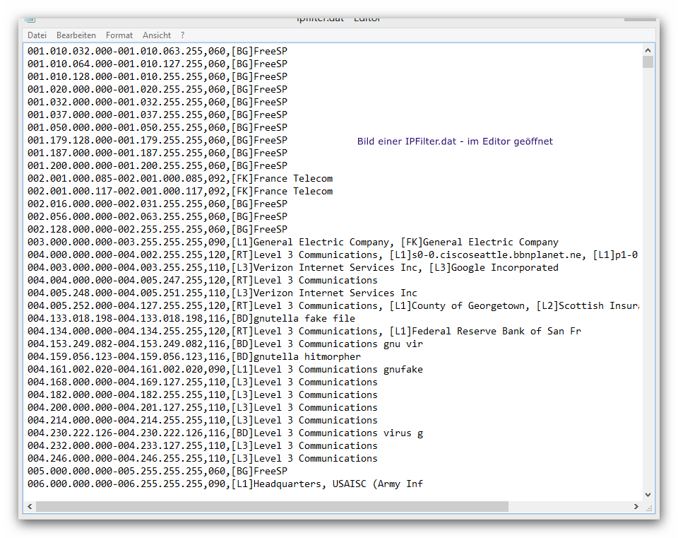 Tecs 4 U: IPfilter.dat