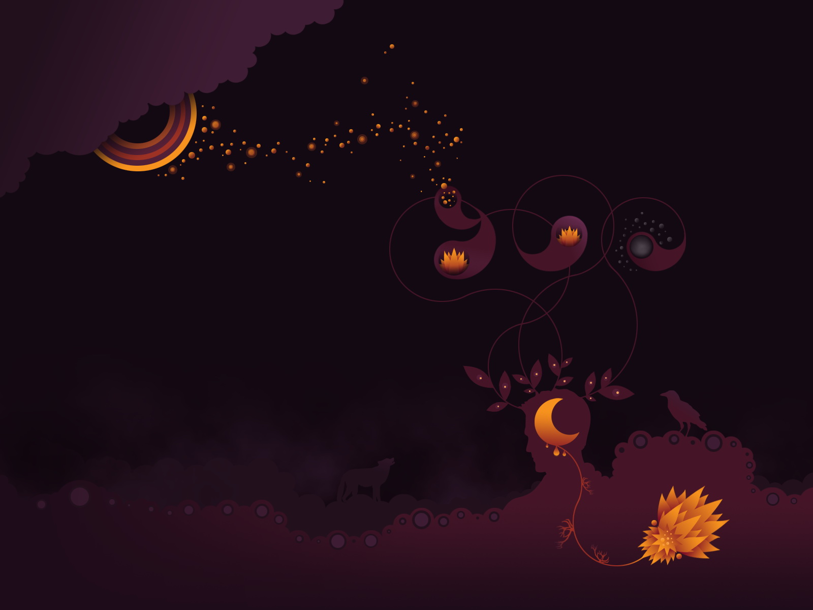 strange: Beautiful Night Abstract