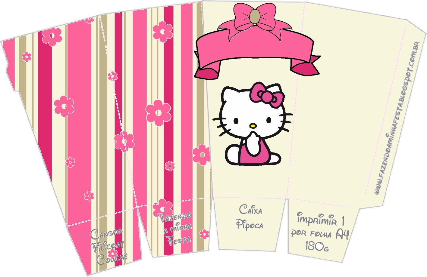 Hello Kitty with Flowers: Free Printable Boxes. - Oh My Fiesta! in english