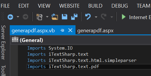Genera PDF de web FORM con iTextSharp