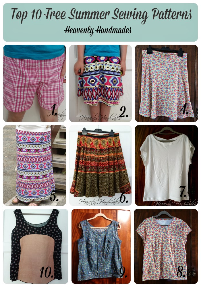 My Top 10 Free Summer Sewing Patterns ~ Heavenly Handmades