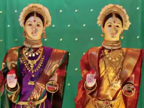 ज्येष्ठागौरी आवाहन,gauri poojan - बृहन्मुंबई महानगरपालिका शाळा