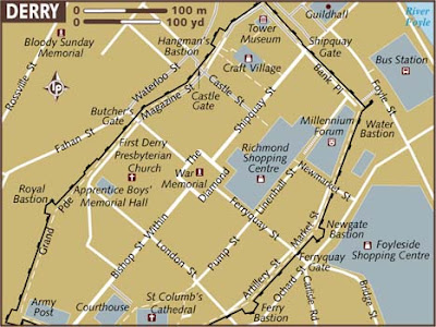 Derry Map Regional City of Ireland - Map of Ireland City Regional Political