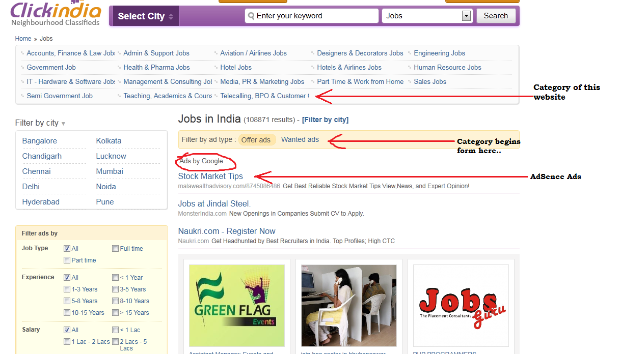 Jobs in Internet: How to get more clicks on Google AdSense (Updated).