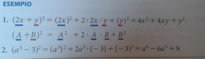 MATEMATICA 1AL: PRODOTTI NOTEVOLI