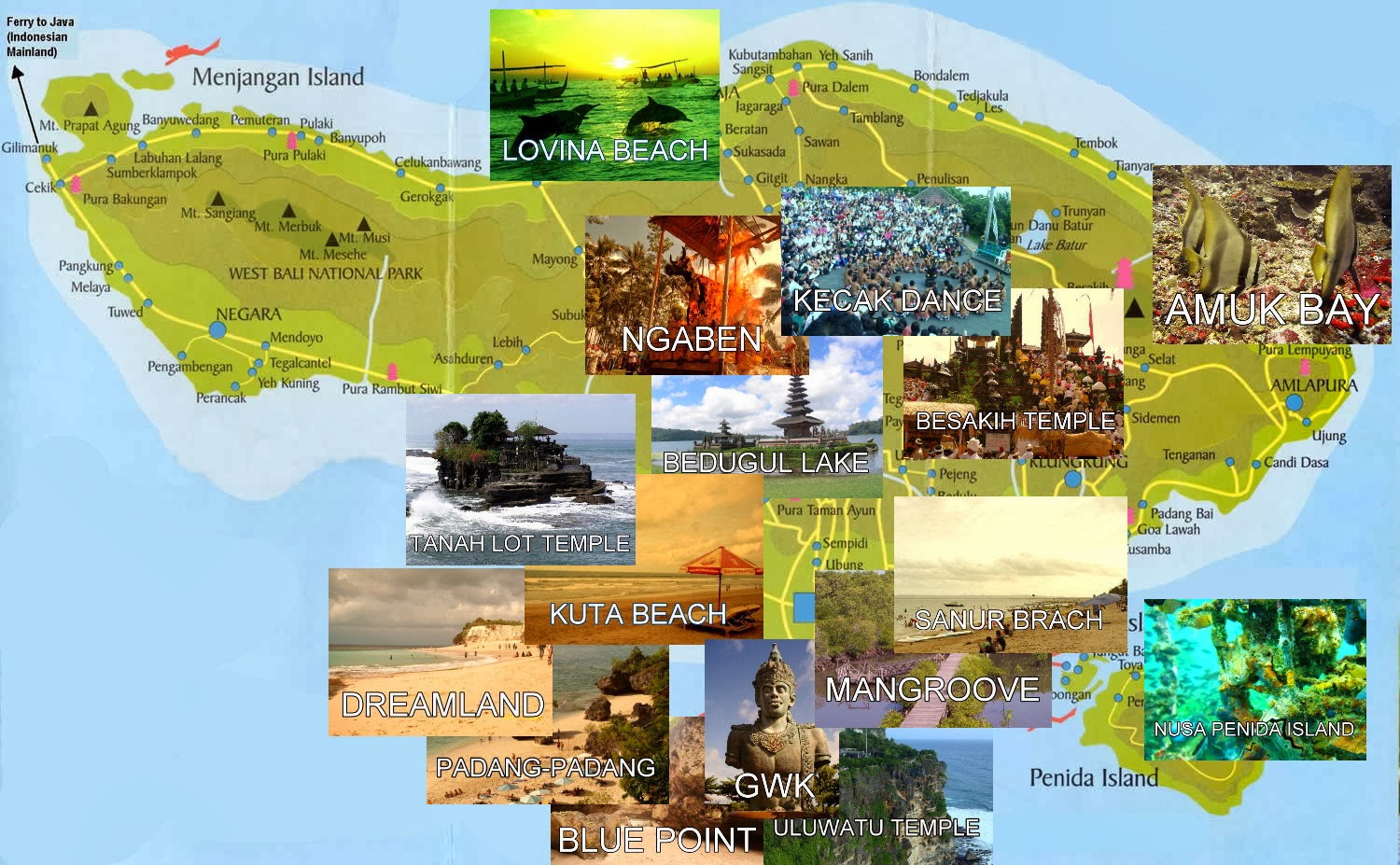 Peta Wisata Bali ~ Welcome To Our Paradise