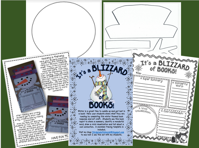 Third Grade Thinkers: A Blizzard of Books...A Book Report and Craft Idea