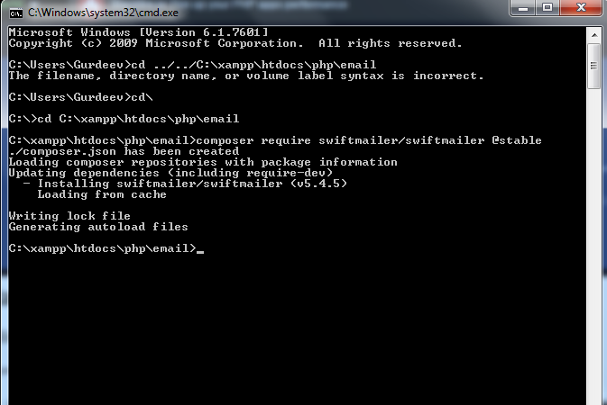 How Install Swift Mailer In Localhost Swift Mailer Installation Composer Install Swift Mailer