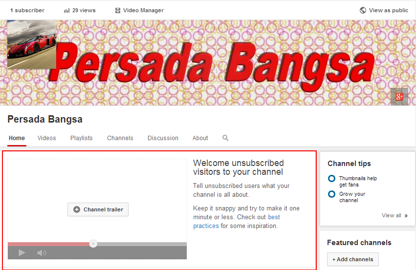 How to customize your youtube channel homepage - Persada Blog