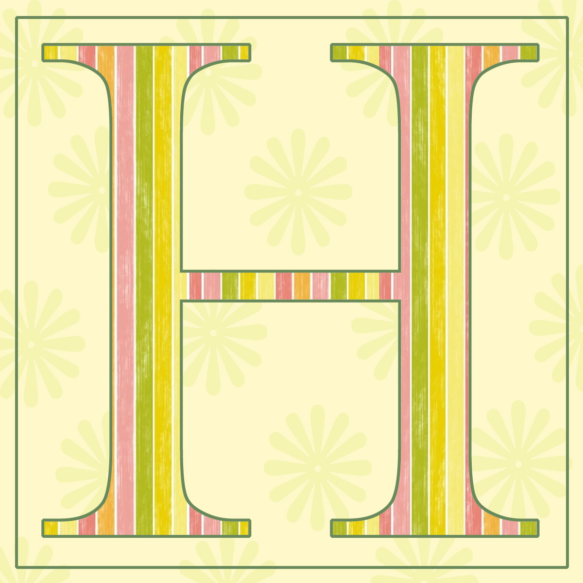 GRANNY ENCHANTED'S BLOG: "Yellow & Pink Stripe" JPG Free Scrapbook Alphabet