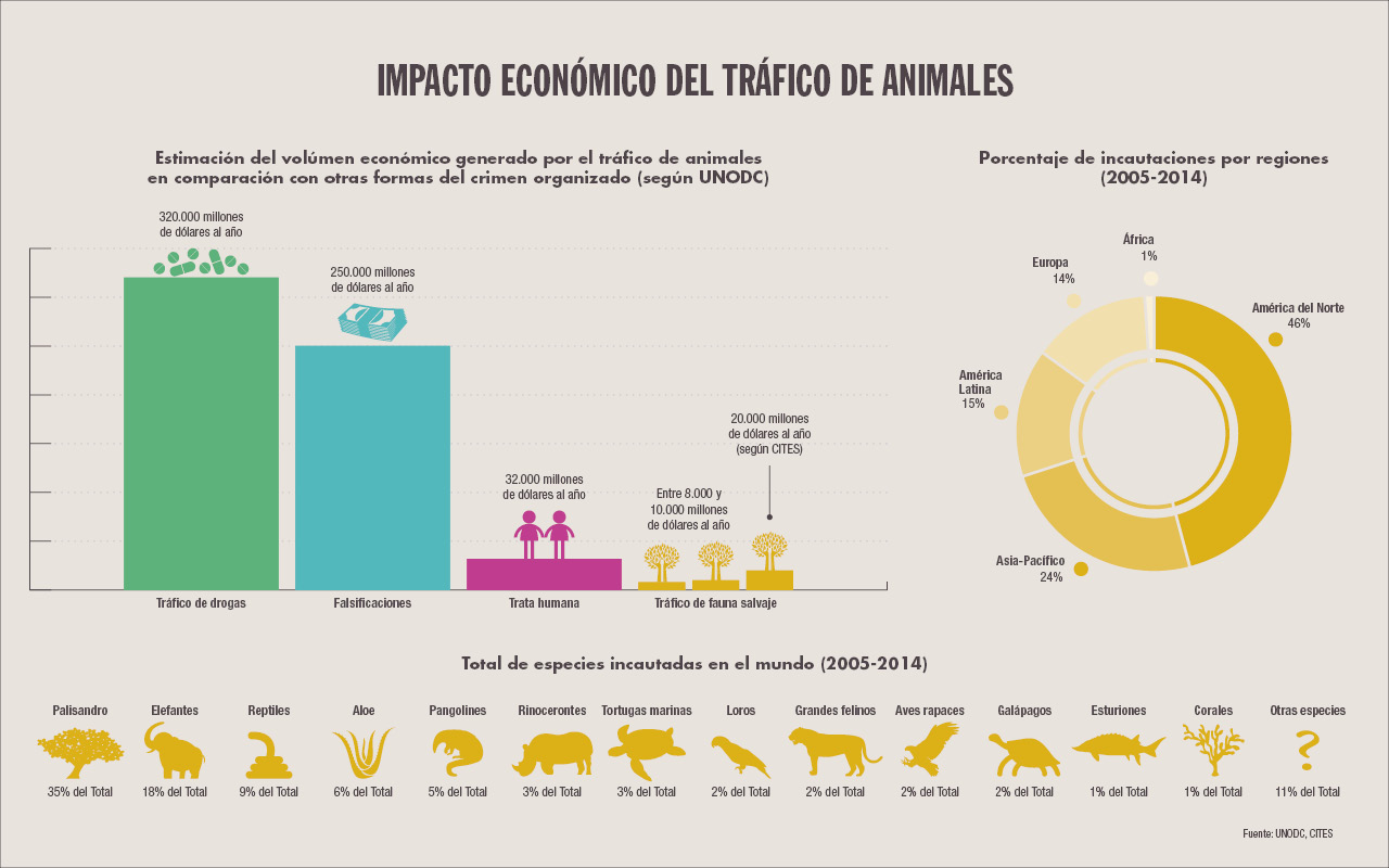 El tráfico ilegal de animales en cifras