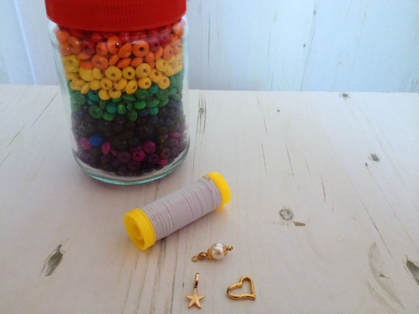 Me and my shadow: Rainbow bead jar