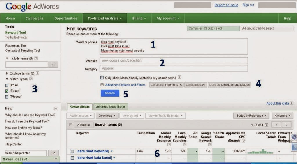Keyword External Tool ? Google Adwords - prestamos urgentes en malaga