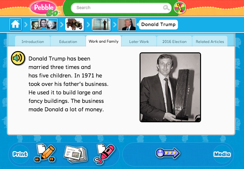 The Library Voice: PebbleGo Brings Us Biographies For Hillary Clinton ...