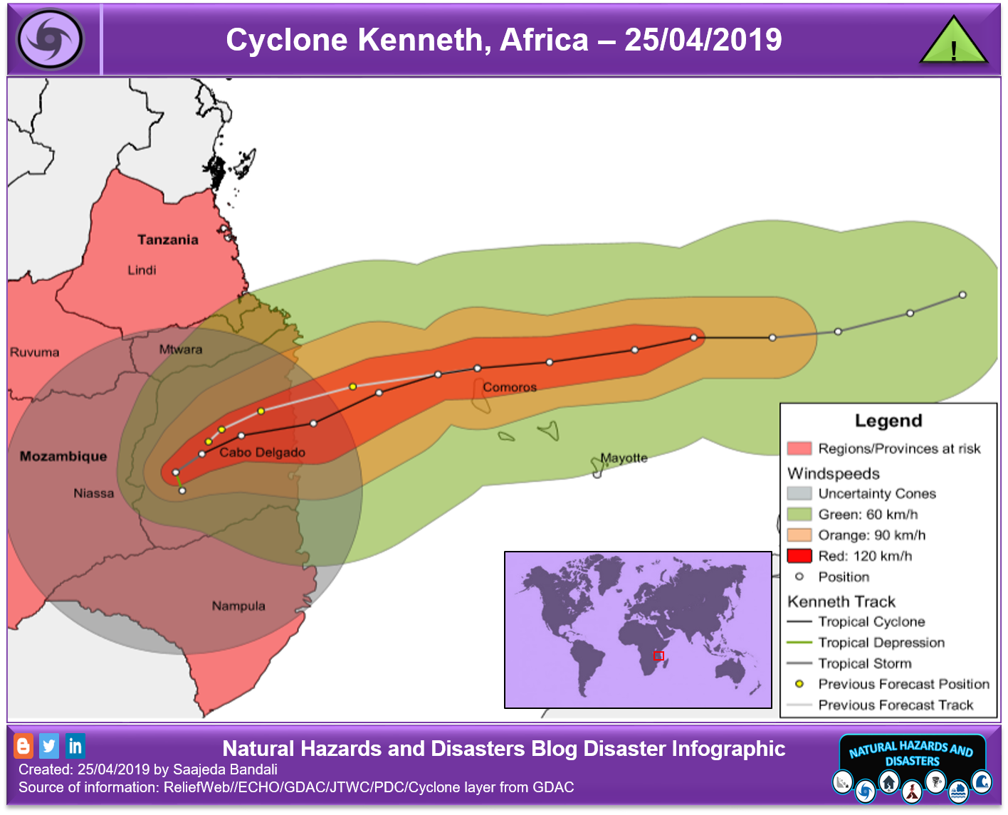 Natural Hazards and Disasters: Cyclone Kenneth Situation Update 1