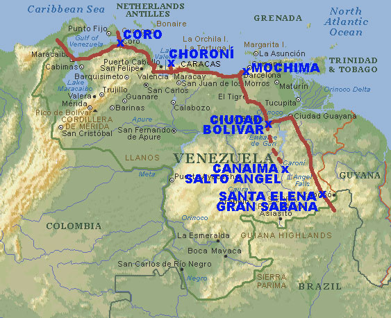 VENEZUELA. Recorrido