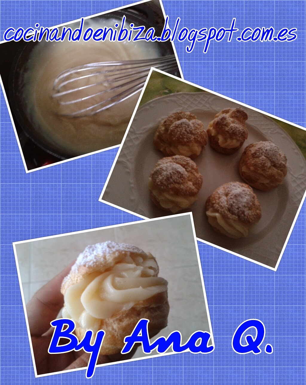 Cocinando en Ibiza: Profiteroles rellenos de crema pastelera (Horno ...