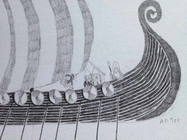 Karen Crosbie Illustration: more sketches, this time its vikings sans horns