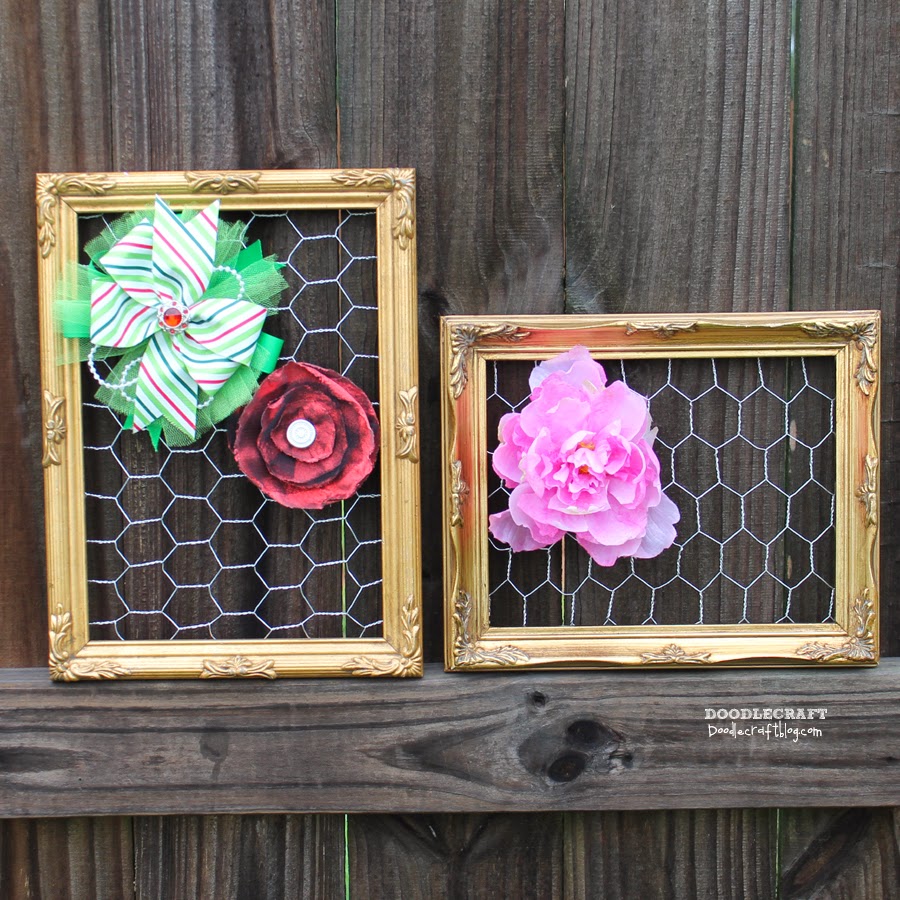 Chicken and Mesh Wire Vintage Picture Frames!