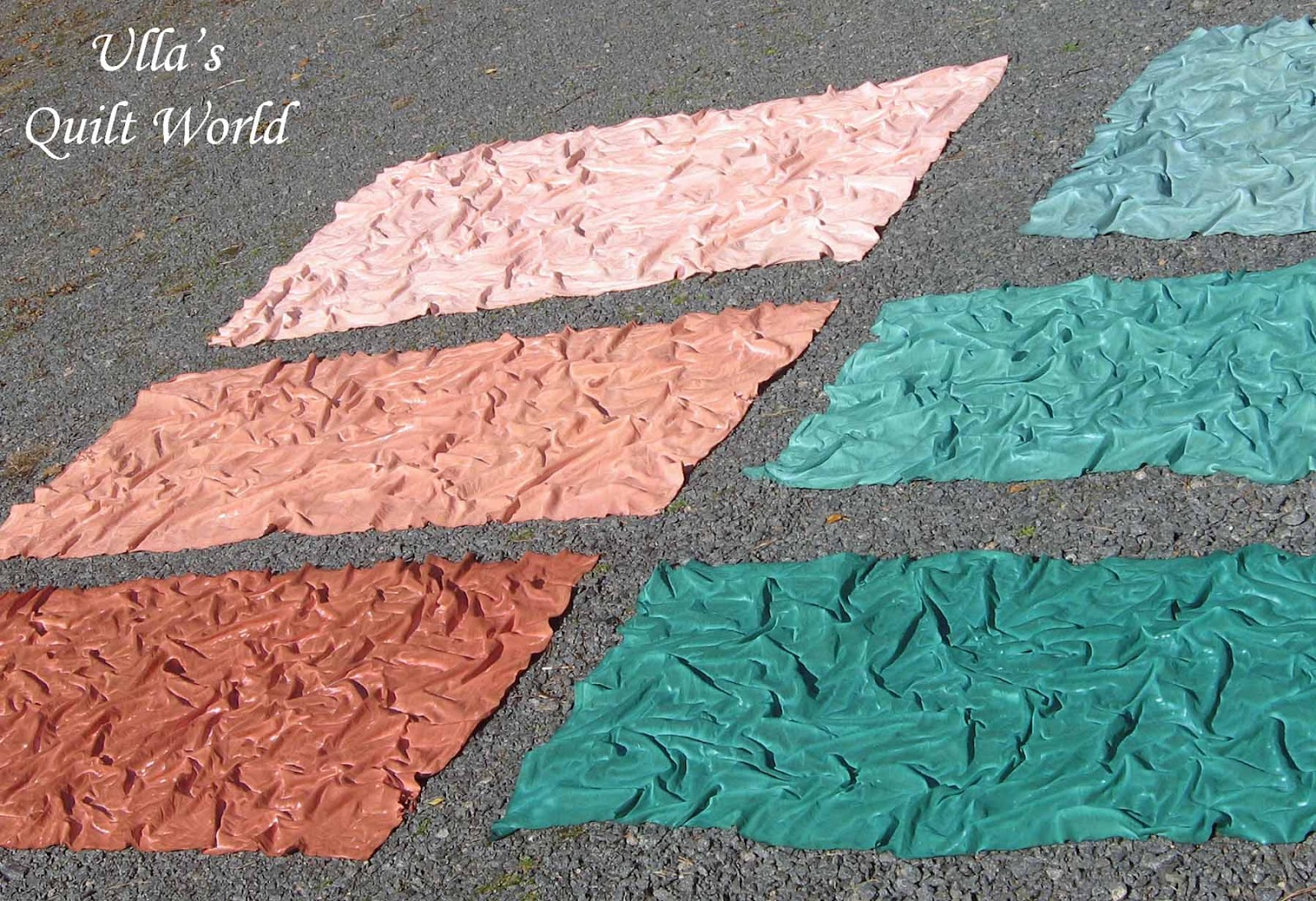 Ulla's Quilt World: Quilt blanket, sun dyed fabric