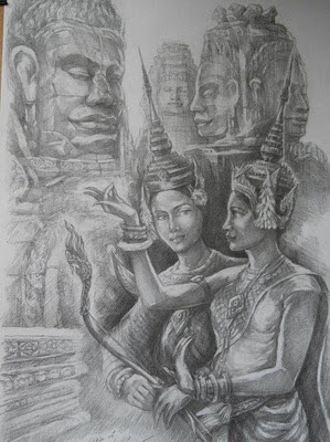 Most Beautiful Drawing in the World: Beautiful Khmer Art & Culture Drawing