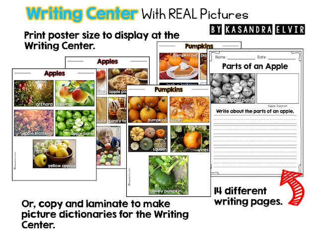 Memories Made in First: FREEBIE Back to School Writing Center with REAL ...